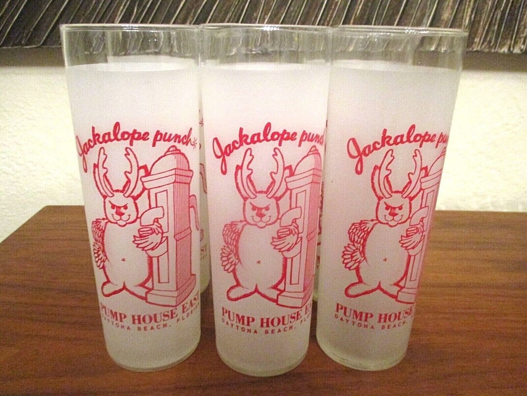 Vintage Jackalope Cocktail Glasses: 1970s Pump House Daytona Beach ...