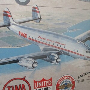Vintage LOCKHEED POSTER transportation That Changed the World Prop Jets ...