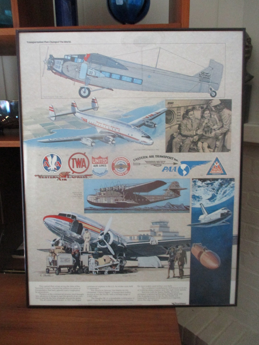 Vintage LOCKHEED POSTER "transportation That Changed the World" Prop ...
