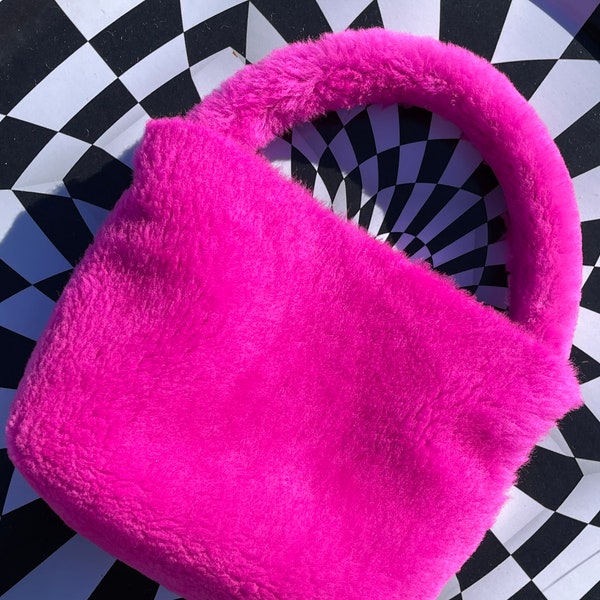 Fuzzy Tote Bag - Etsy