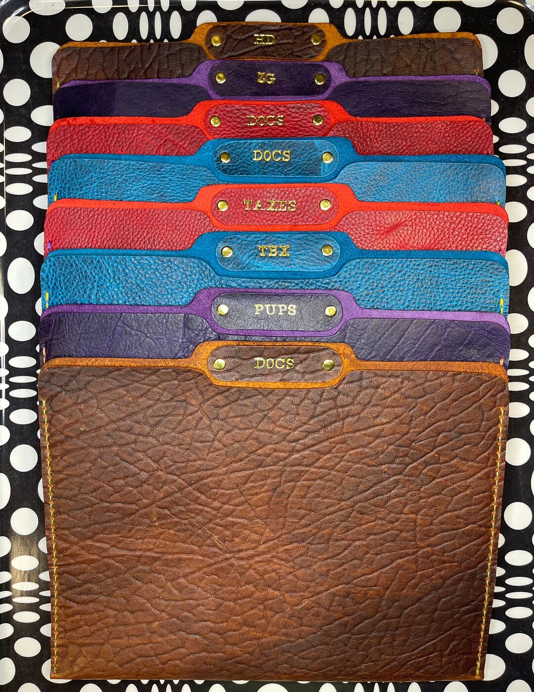 The “upper Management” Hand Sewn Bison Leather File Folder! Custom ...