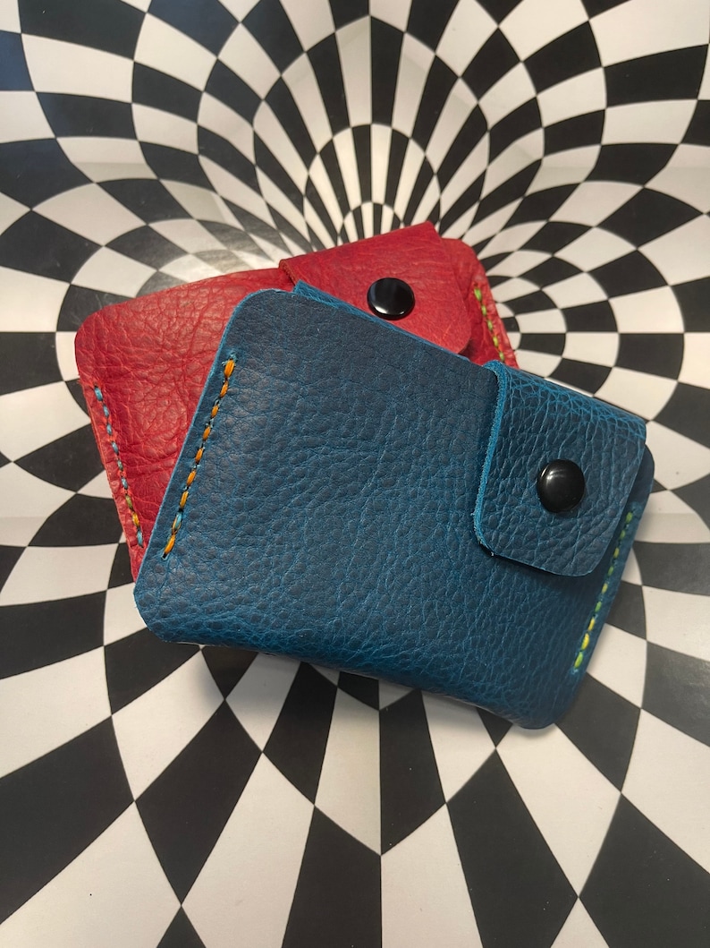 Two Snaps and a Twist Buffalo Bison Leather Handmade Wallet - Etsy