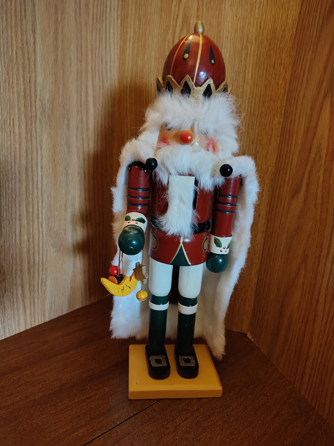 Nutcracker Red With White Faux Fur Cape Noon Ball Stars Hanging From ...