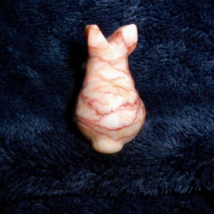 ORANGE MARBLE RABBIT Carving*year of the Rabbit*38 Mm or 1 1/2 Inch ...