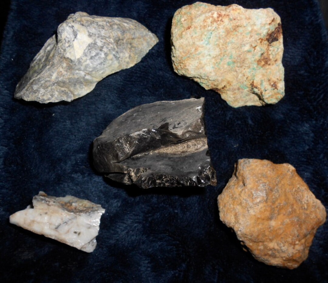 MOUNT SHASTA ROCK Set 5 Extra Large: Serpentine, Malachite, Opal ...