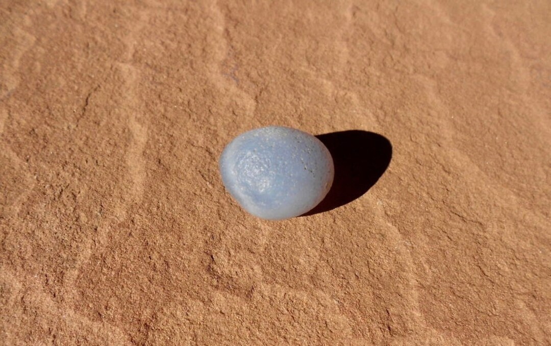 GOBI DESERT Agaterare Periwinkle Bluemongolia22 Mm X 18 X 1610.7 Grams ...