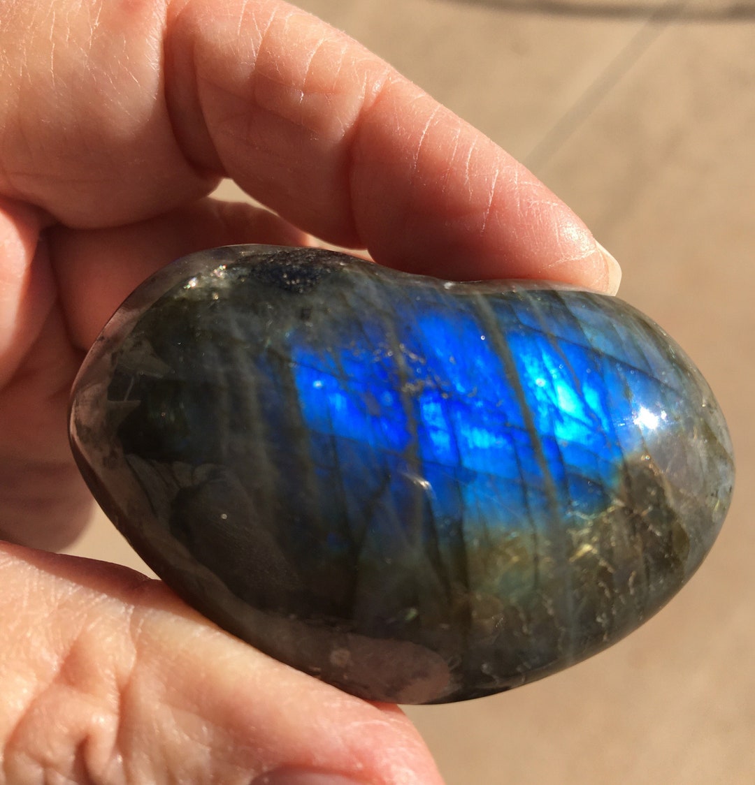 Rare Cobalt Blue LABRADORITE Heart*spectrolite*dream Stone*52.9 Grams ...