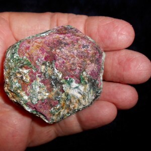 Hexagonal RUBY CRYSTAL Enrobed in Green FUCHSITE*97 Grams*485 Carats*3. ...
