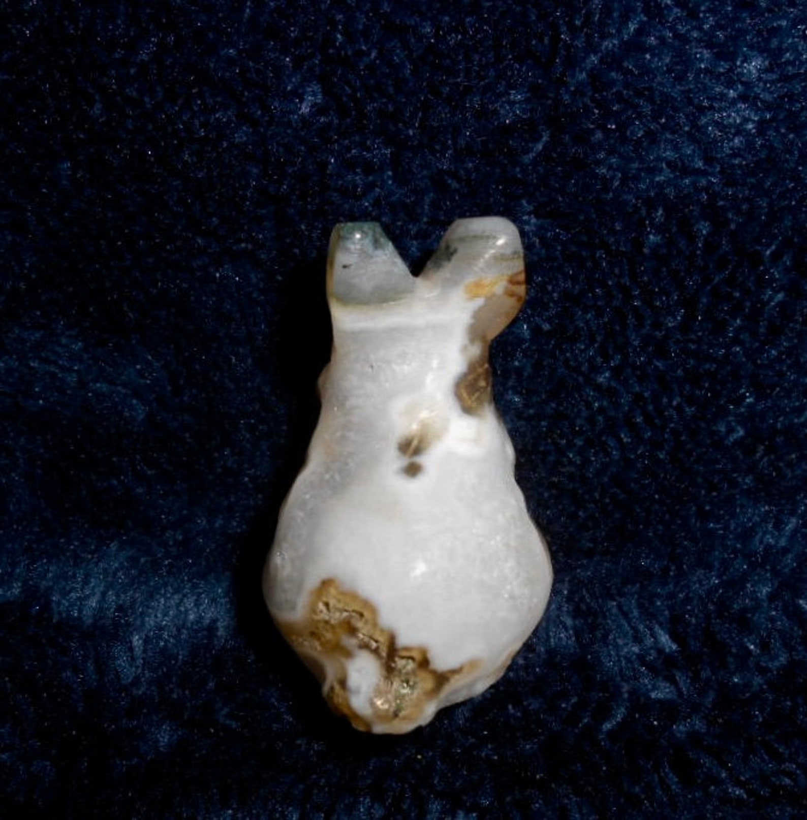 MOSS AGATE Easter RABBIT Carving 40 Mm or 1 5/8 Inch Tall X 1 1/4 Inch ...