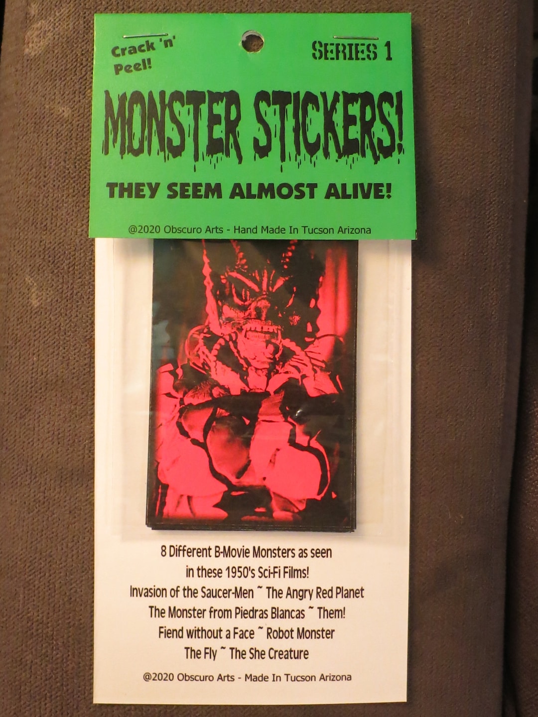 Incredibly Strange B-movie Monster Sticker Pack 6 Different - Etsy