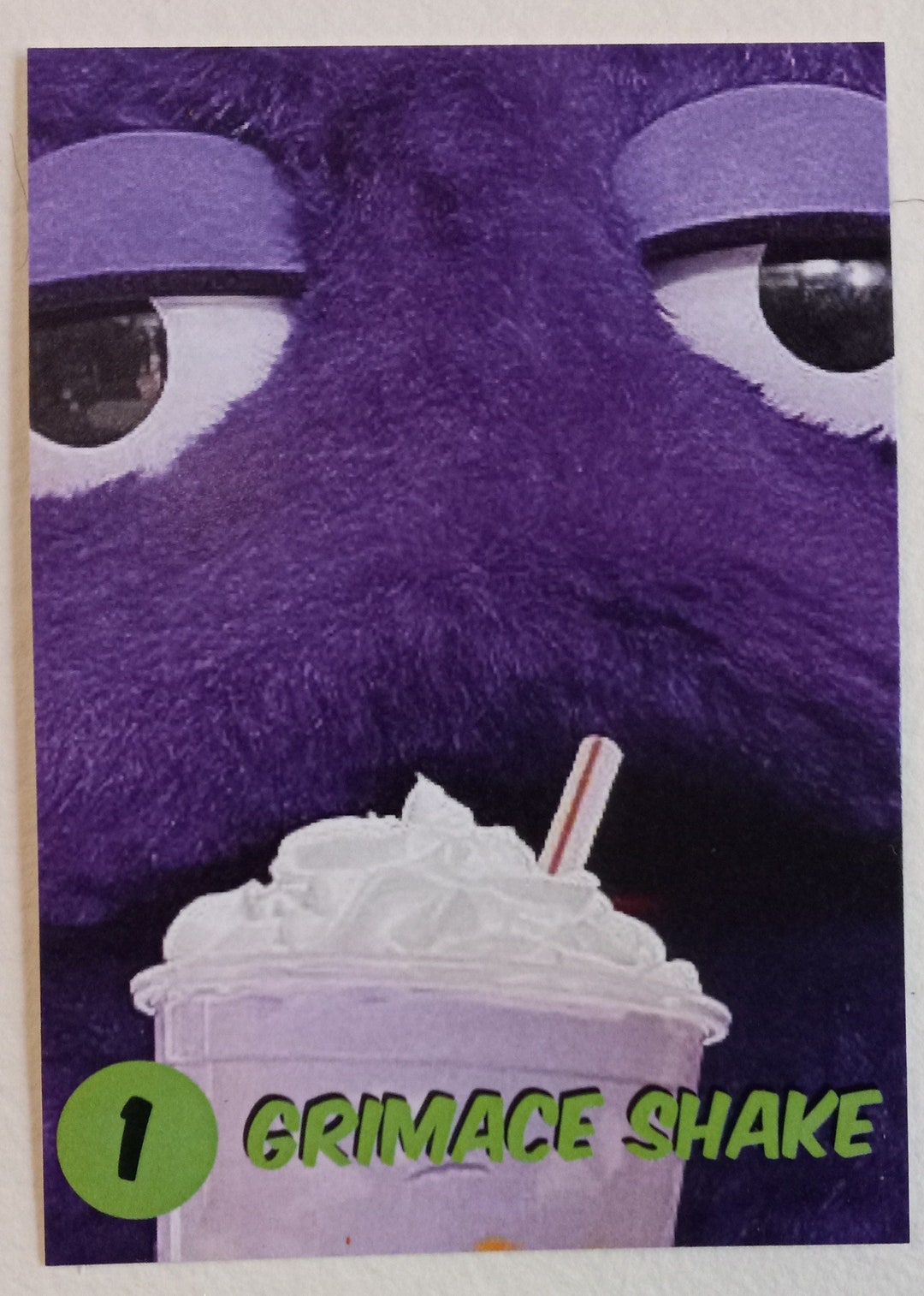Grimace Shake Trading Card - Hall of Meme Cards #1 - Etsy
