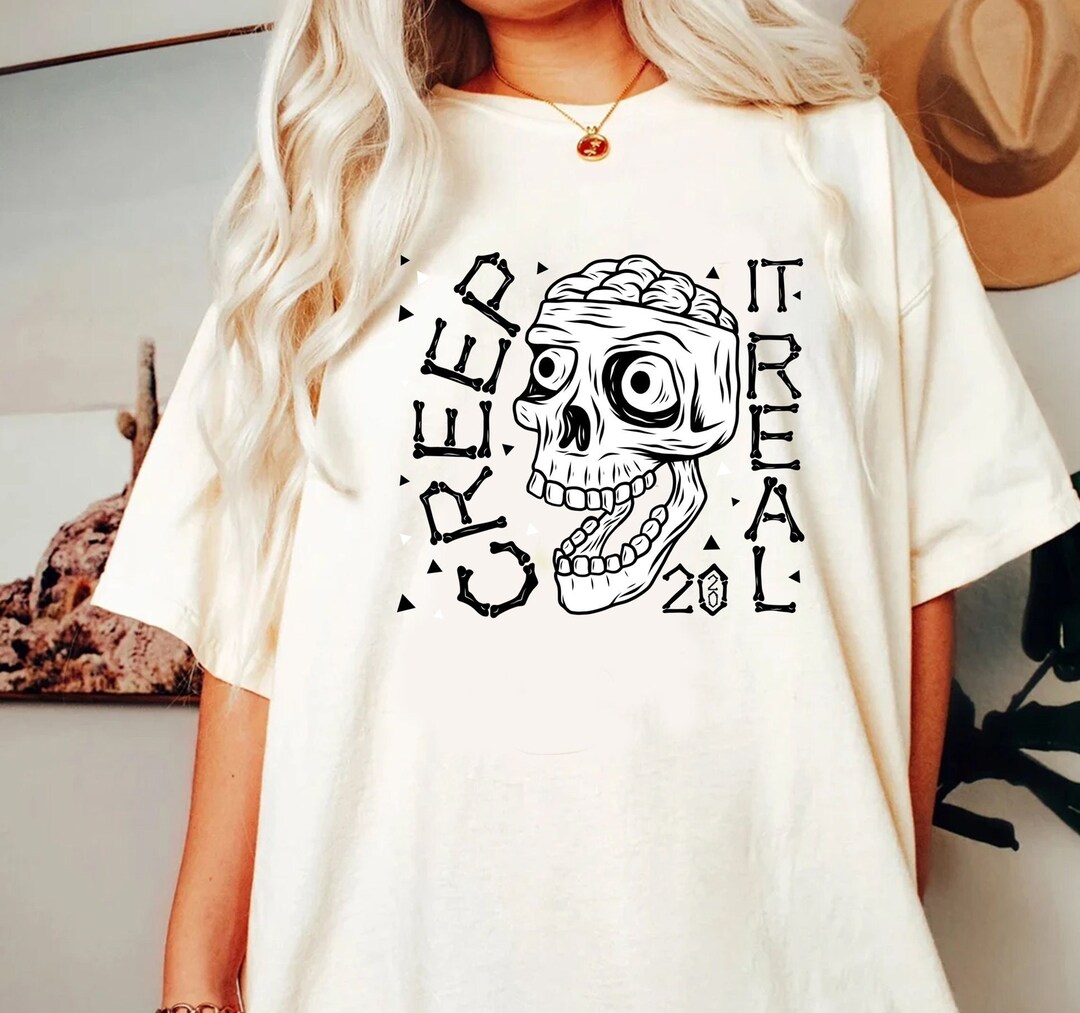 Creep It Real Png, Creep Png, T-shirts Design, Surprised Skull Png ...
