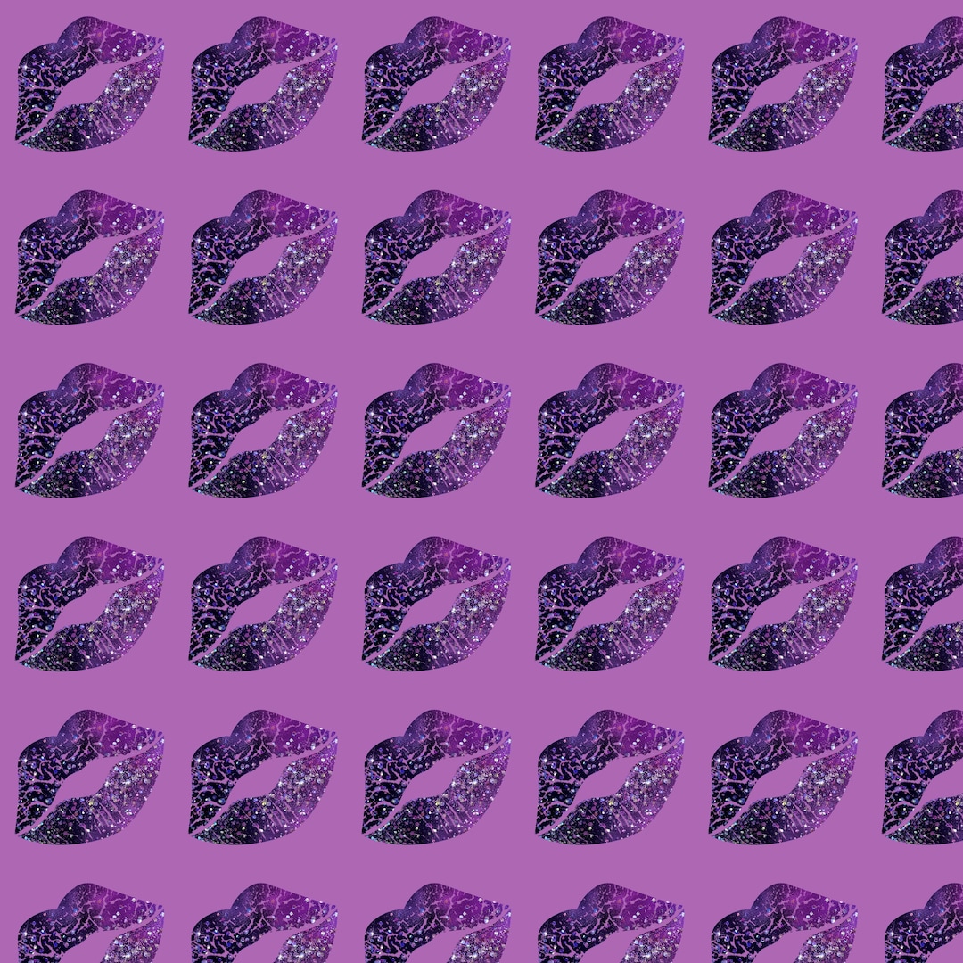 Purple Glitter Lips, Digital Prints, Prints, Stationary, Wallpaper ...