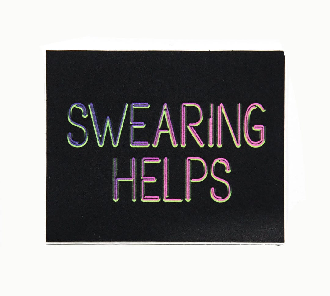 Swearing Helps, Vinyl Sticker, Collage Art, Stickers, Party, Original ...