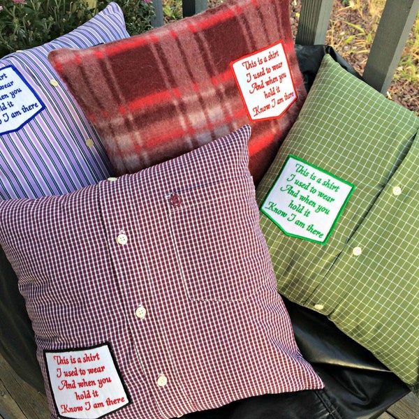 Memory Pillows Made With Loved Ones Clothing - Etsy