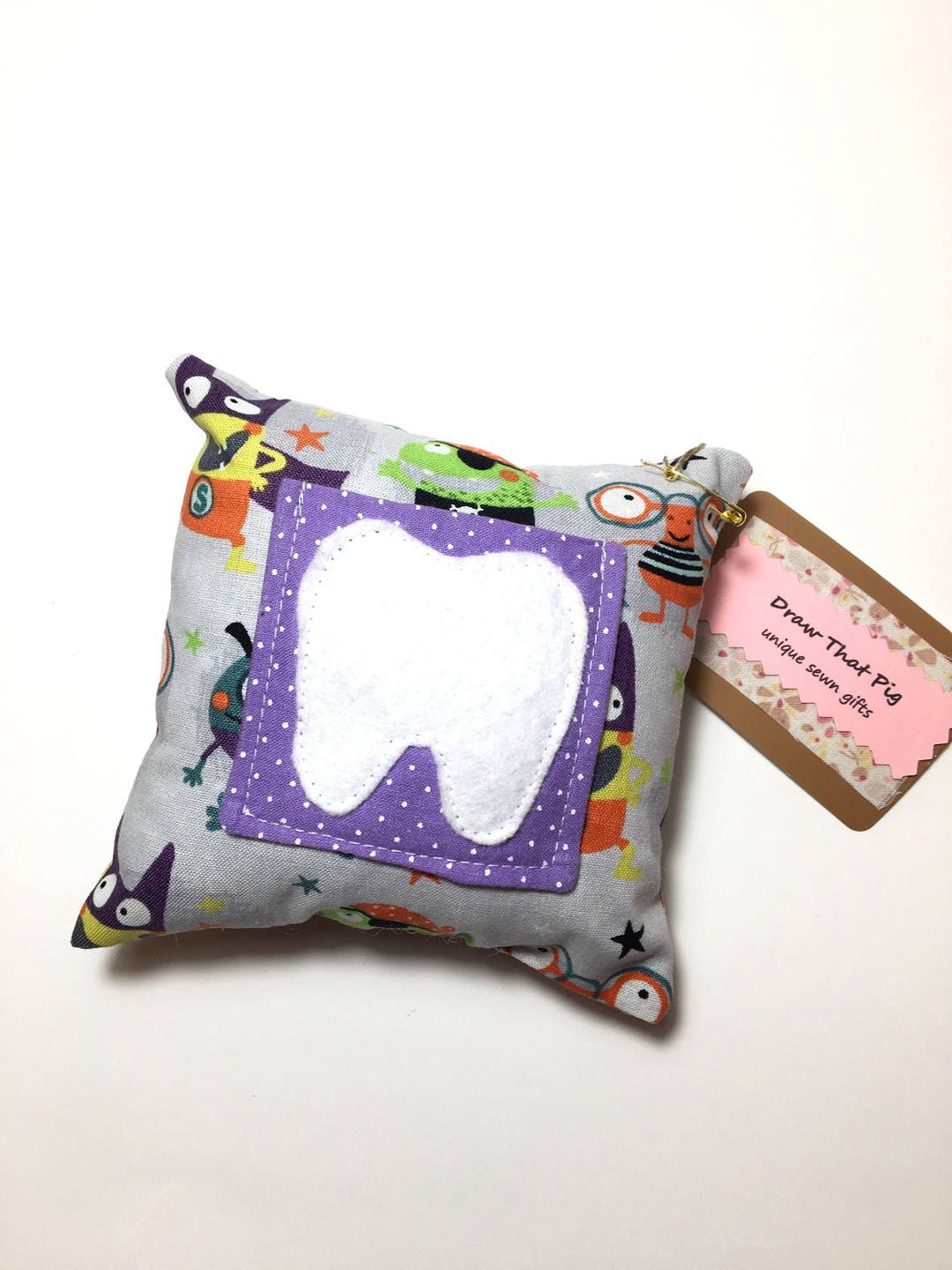 Mini Worry Pillow, Worry Eater On-the-go, Tooth Fairy Pillow, Pillow ...