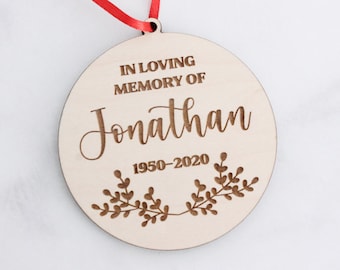 Personalized in Loving Memory Christmas Ornament, Personalized Memorial ...