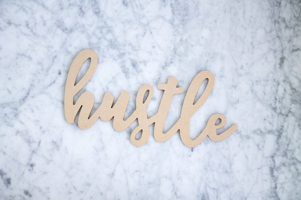 Hustle Sign Hustle Wall Hanging Office Decor Modern Office - Etsy