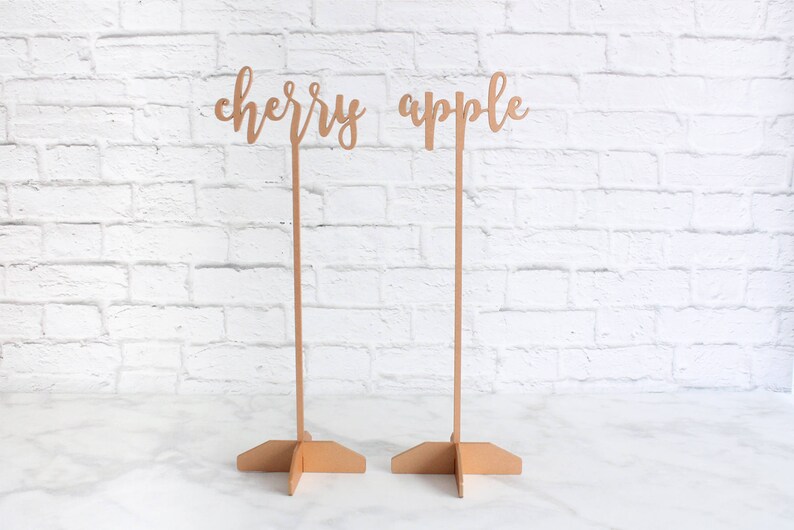 Custom Wedding Table Numbers With Bases Custom Table Labels | Etsy