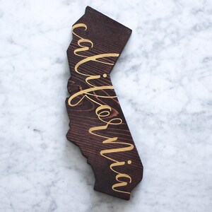 Painted California Wall Hanging State Wall Hanging Wood - Etsy
