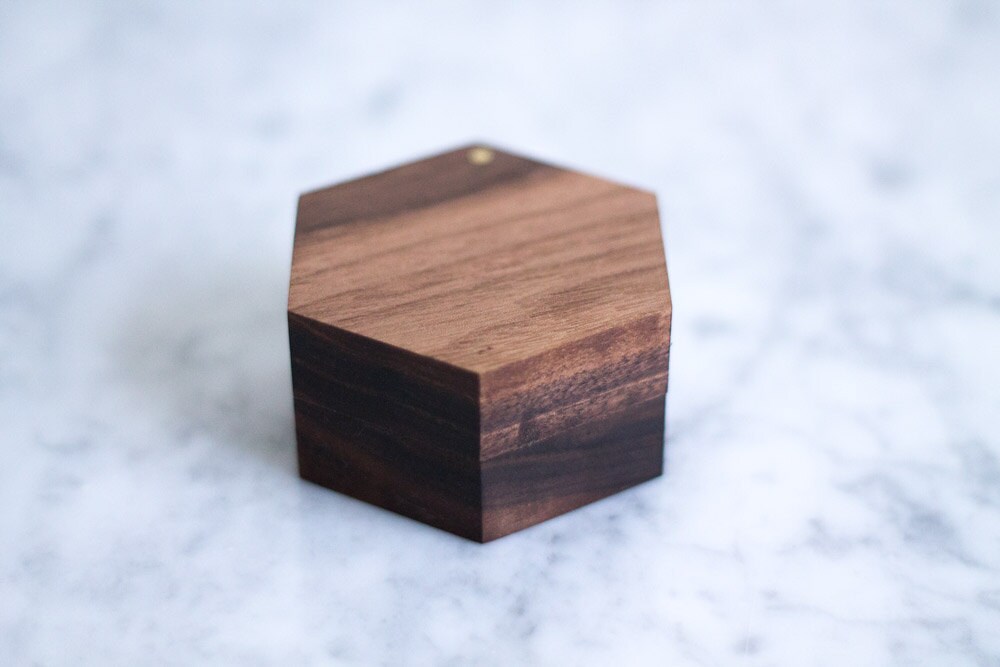 Wedding Ring Box Engagement Ring Box Geometric Ring Box | Etsy