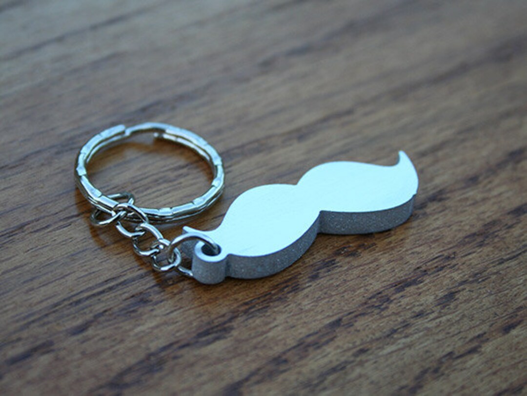 Le' Mustache, Custom Keychain, Metal Keychain, Custom Metal Keychain ...
