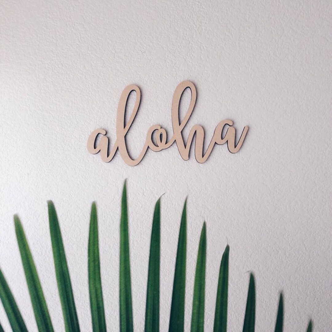 Aloha Sign, Aloha Wall Hanging, Aloha Decor, Laser Cut Sign, Laser Cut ...
