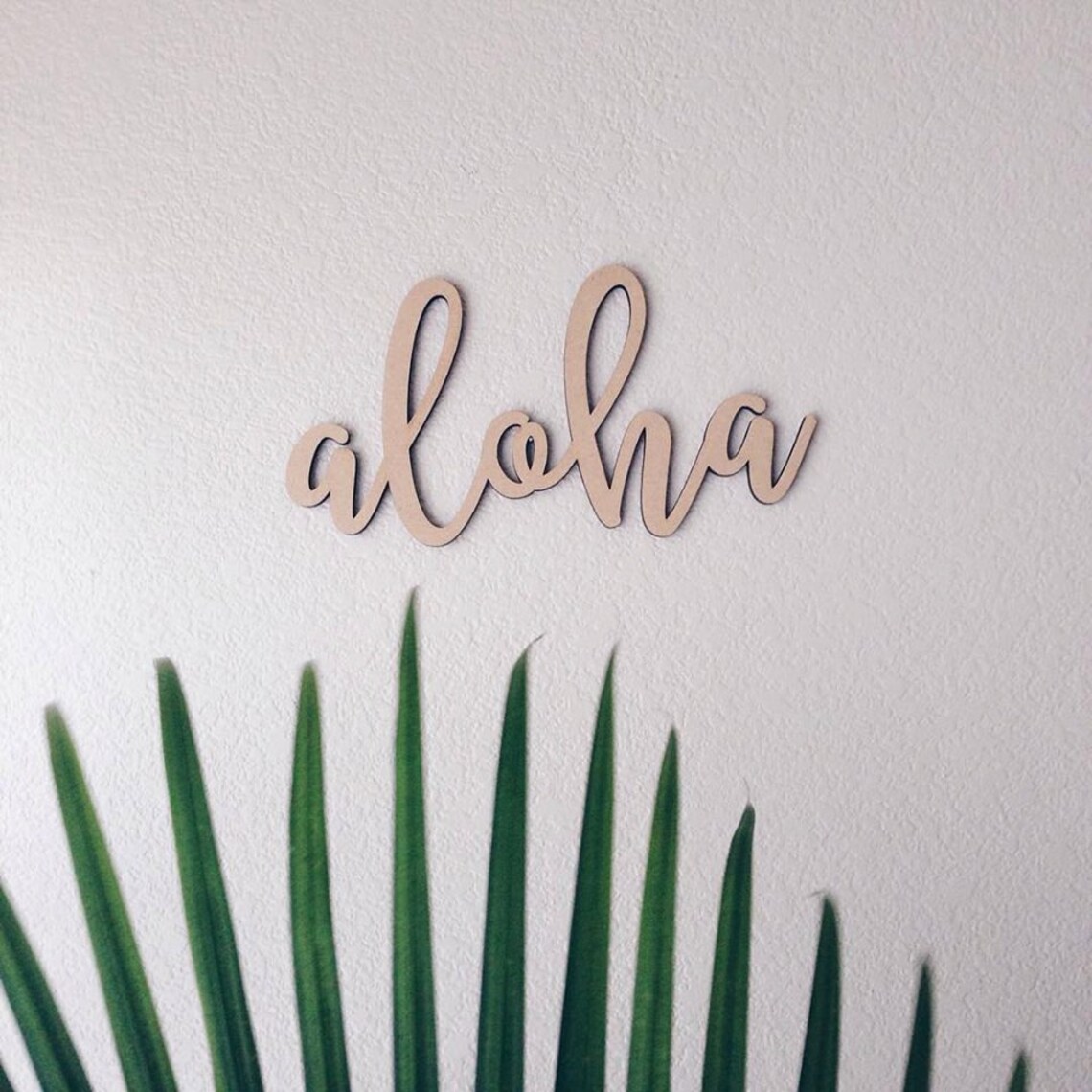 Aloha Sign Aloha Wall Hanging Aloha Decor Laser Cut Sign - Etsy
