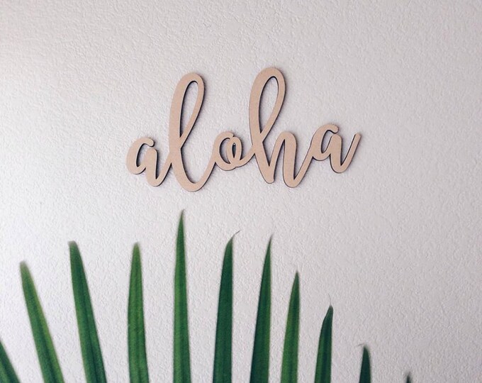 Aloha Sign, Aloha Wall Hanging, Aloha Decor, Laser Cut Sign, Laser Cut ...