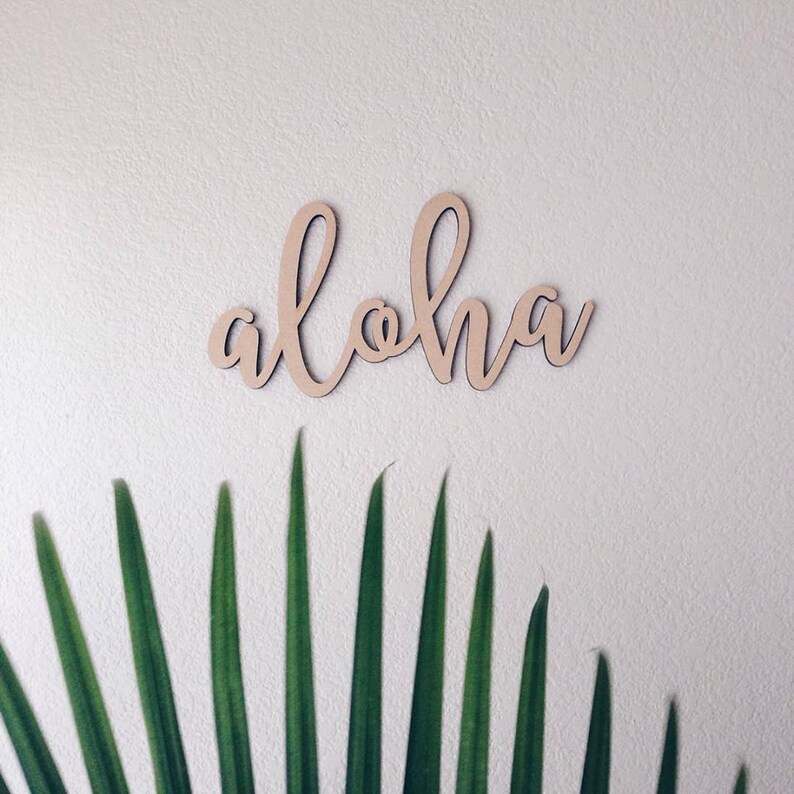 Aloha Sign Aloha Wall Hanging Aloha Decor Laser Cut Sign - Etsy