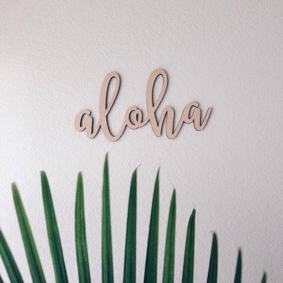 Aloha Sign Aloha Wall Hanging Aloha Decor Laser Cut Sign | Etsy
