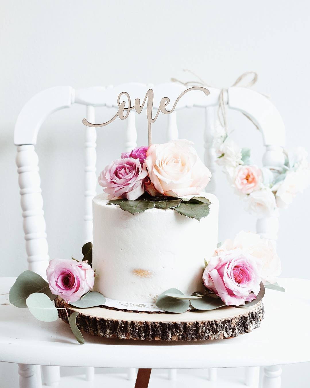 First Birthday Cake Topper One Cake Topper Number Cake - Etsy