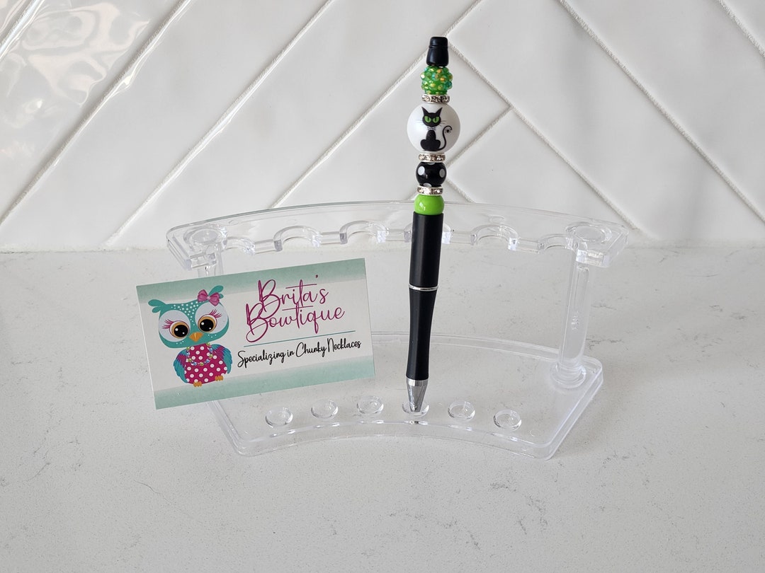Custom Beaded Focal Pen, Beaded Pen, Black Cat Beaded Pen - Etsy