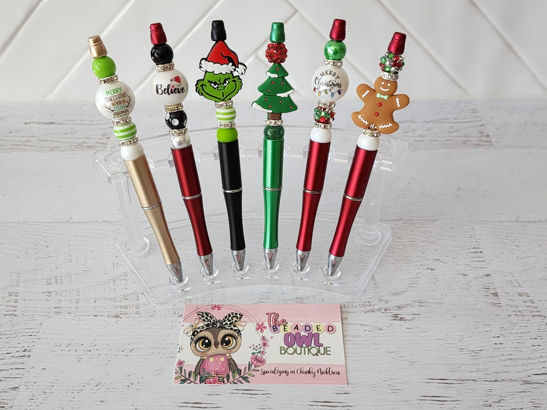 Christmas Beaded Pen, Christmas Tree, Believe, Gingerbread Man, Mean ...