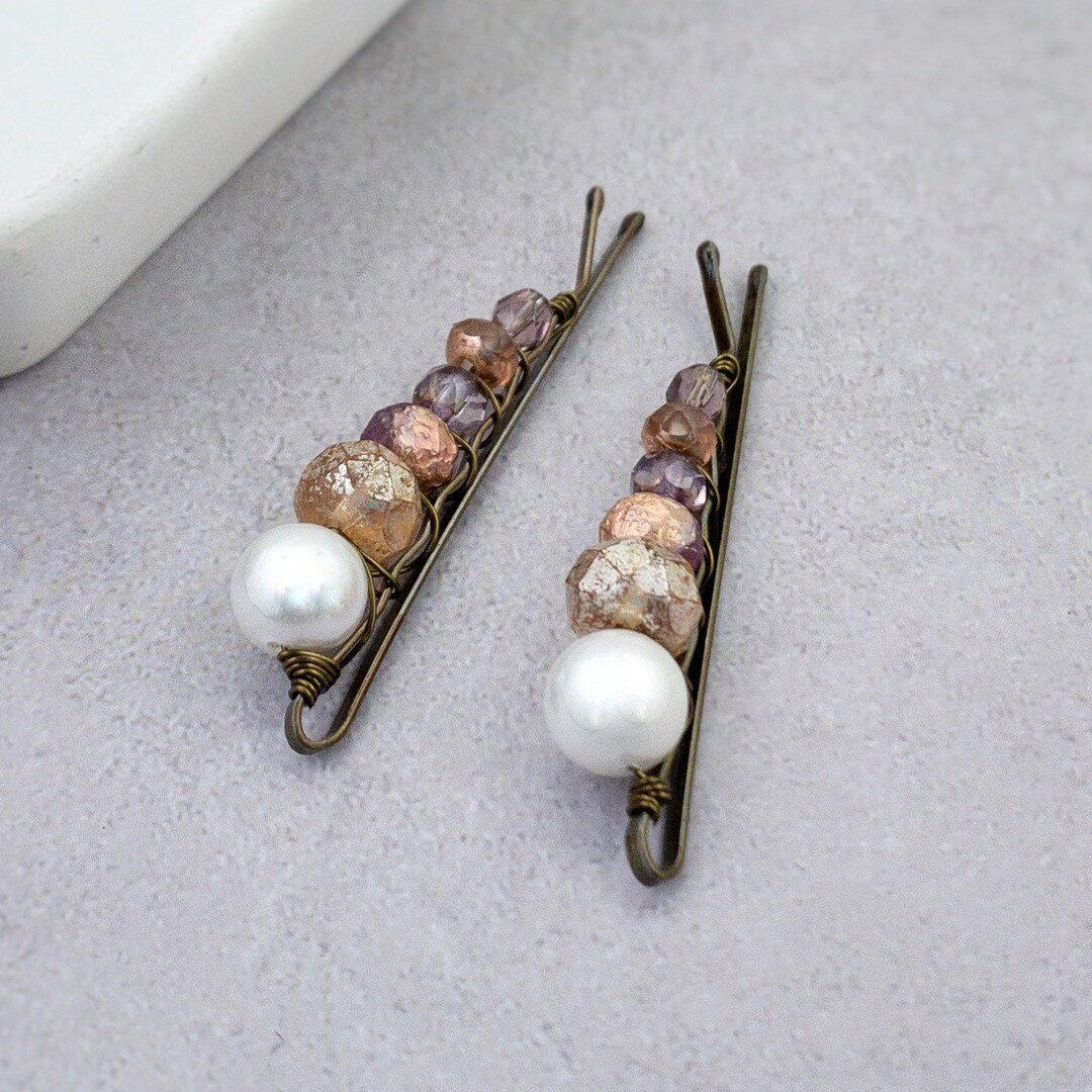Fancy Bobby Pins Pearl Barrettes for Women Mom Stocking - Etsy
