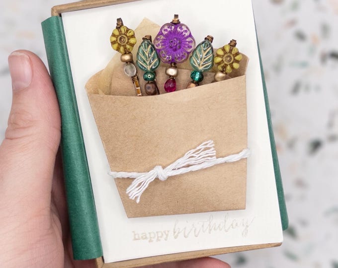 Floral Hair Pins Bouquet Birthday Card - Sweet 16 Gifts for Girls ...