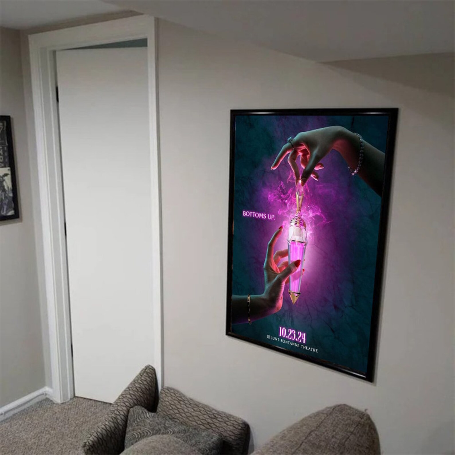 Bottoms Up. Poster, Home Decor, Wall Decor - Etsy