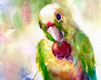 Parrot Stack Painting Print Wall Art, Bird Stack, Macaw, Cockatoo ...