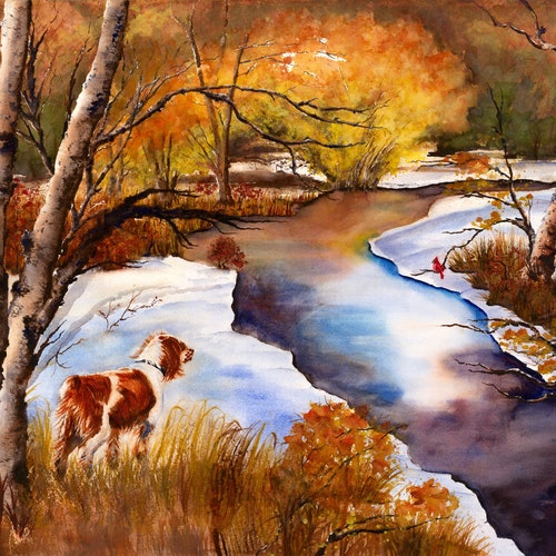 Brittany Spaniel Art Print Modern Dog Pop Art Bright Colors - Etsy