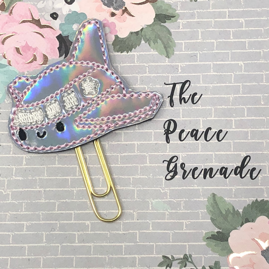Holographic Airplane Planner Clip - Etsy