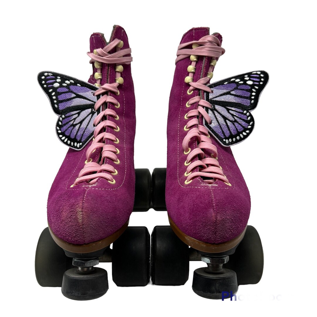 Iridescent Purple Roller Skate Wings, Monarch Wings - Etsy