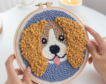 Punch Needle Dog - Etsy