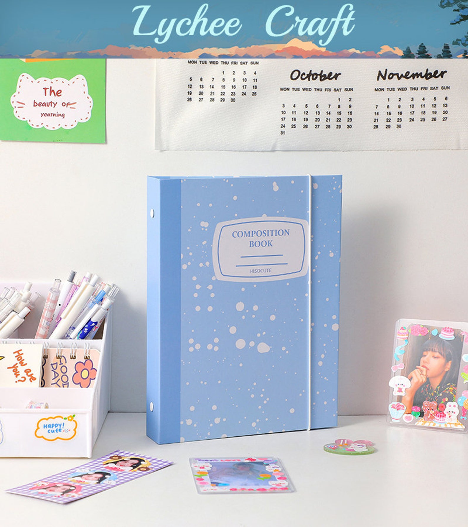 A5 Gitter Zipper Binder Binder Cover Loose Leaf Collect - Etsy