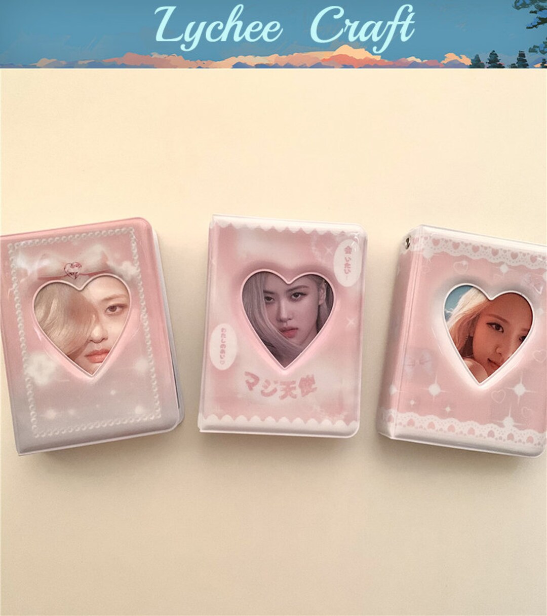 Pink Pearl Korean Photo Album,love Lace Kpop Photocard Holder,cute ...