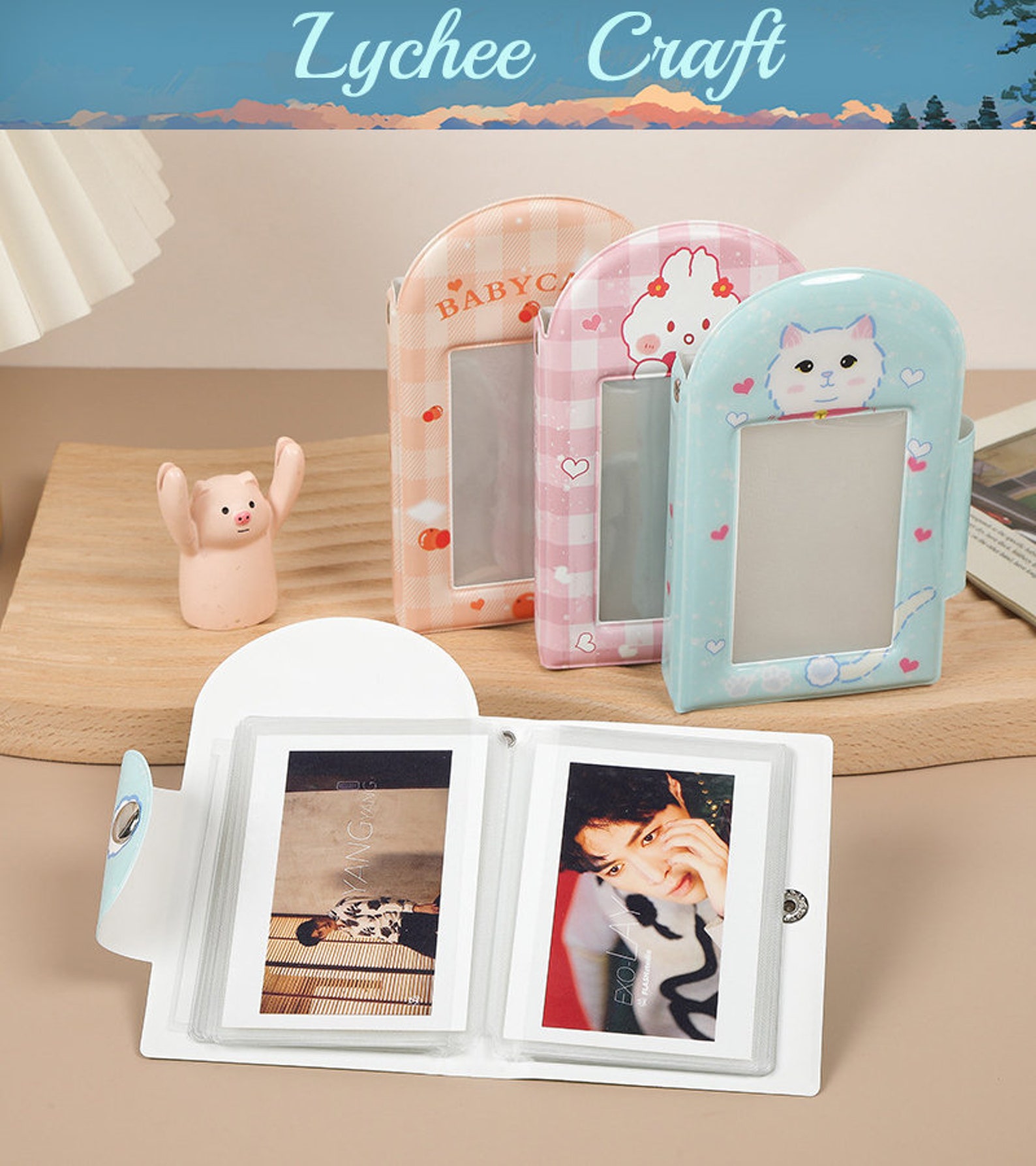 Cute Photo Album Archive Photocard Mini Album Cat Pattern - Etsy