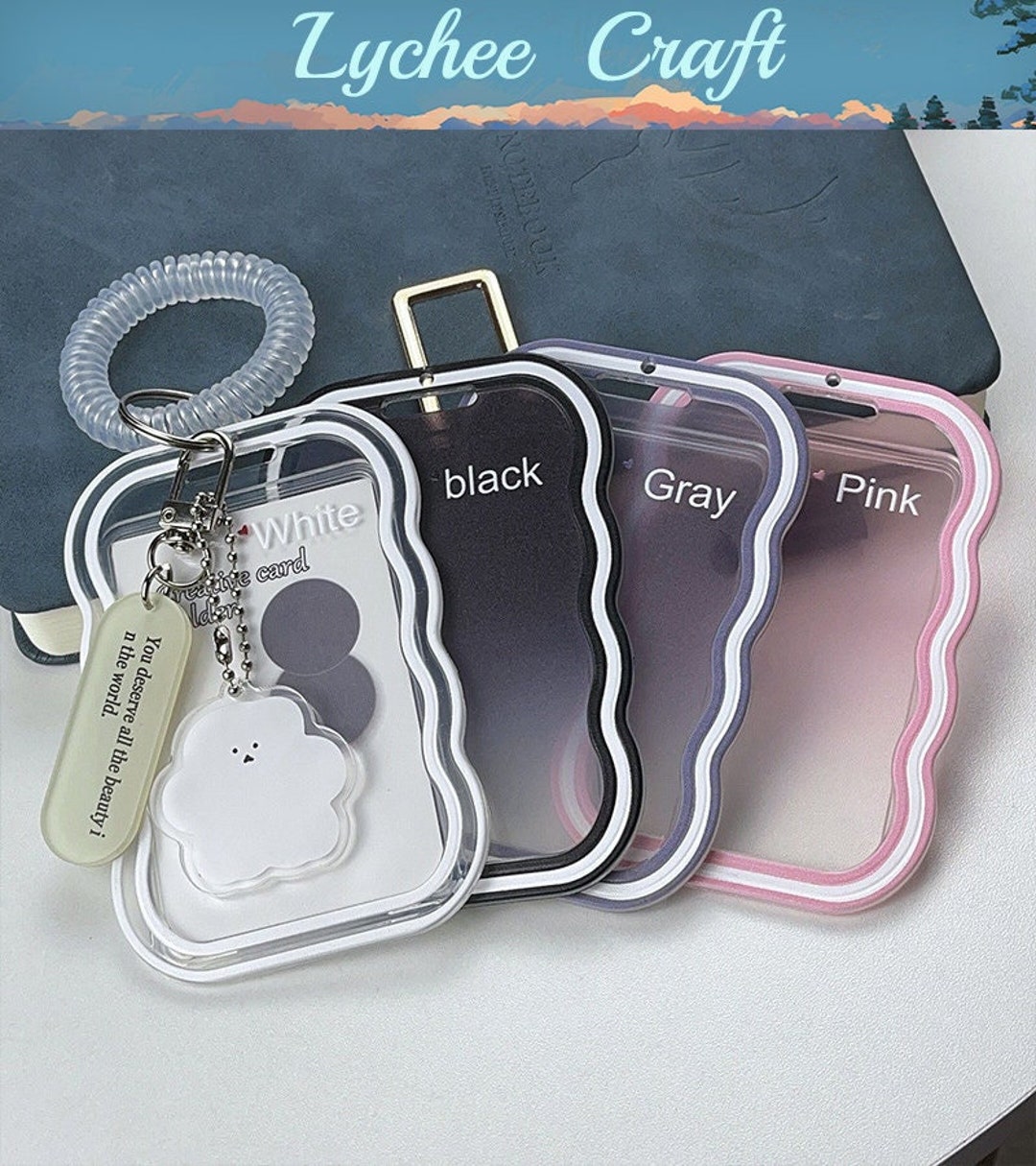 Photocard Holder Keychain,cloud Shape Photocard Holder,kpop Idol Card ...