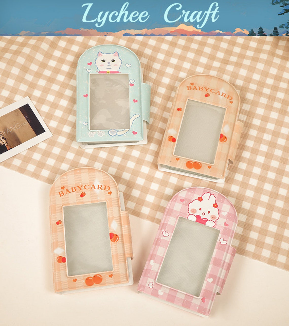 Cute Photo Album Archive Photocard Mini Album Cat Pattern - Etsy