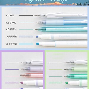 5pcs/set Highlighter Pen,candy Color Pen Set,kawaii Marker Pen,gel Pen ...