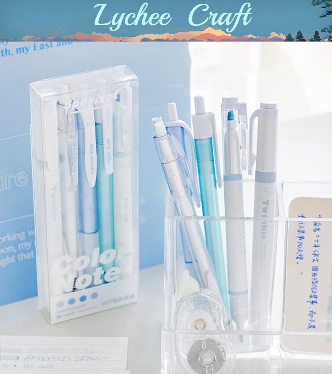 5pcs/set Highlighter Pen,candy Color Pen Set,kawaii Marker Pen,gel Pen ...