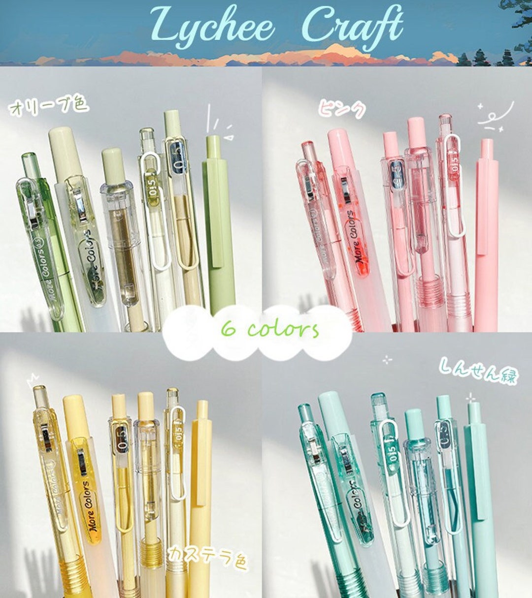 Cute Pen Set,candy Color Pen Set,gel Ink Pen,planner Pen Set,black Gel ...